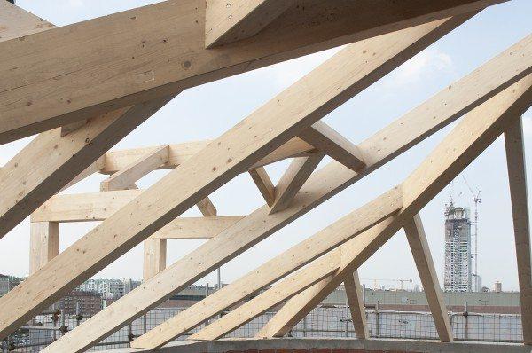 Copertura in legno lamellare Corso Einaudi Torino Gandelli Group