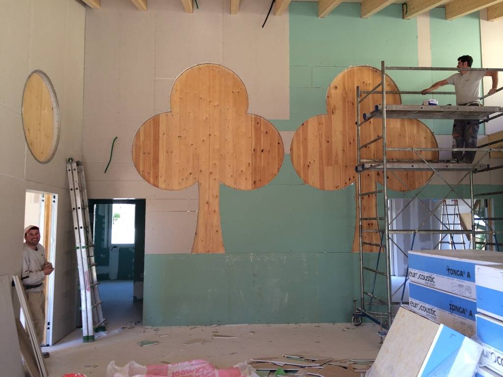 strutture in xlam interni asilo fontaniva - Gandelli Group Gandelli Group