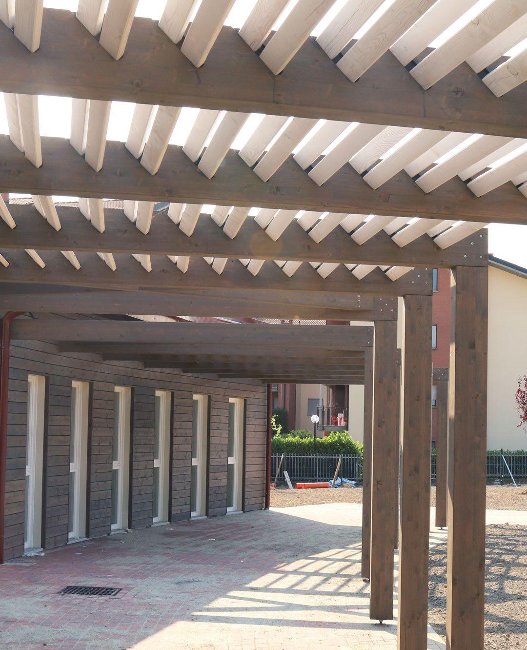 inaugurazione-scuola-xlam-pianezza-esterno-porticato-gandelli - Gandelli Group Gandelli Group